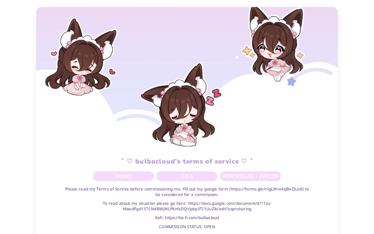 bulbacloud's commission tos